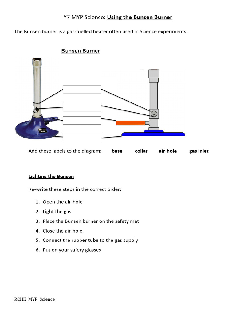 Bunsen Burner | PDF | Home & Garden | Science & Mathematics