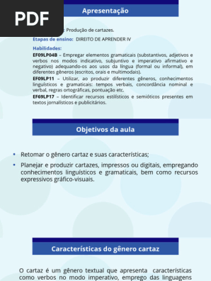 Cartazes Substantivos em PDF