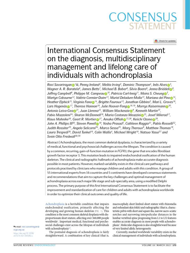 Consensus: Statement | PDF