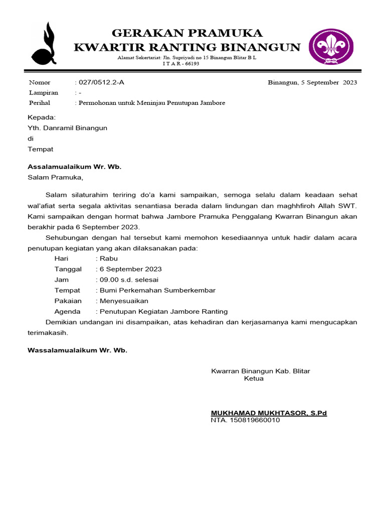 UNDANGAN DANRAMIL | PDF