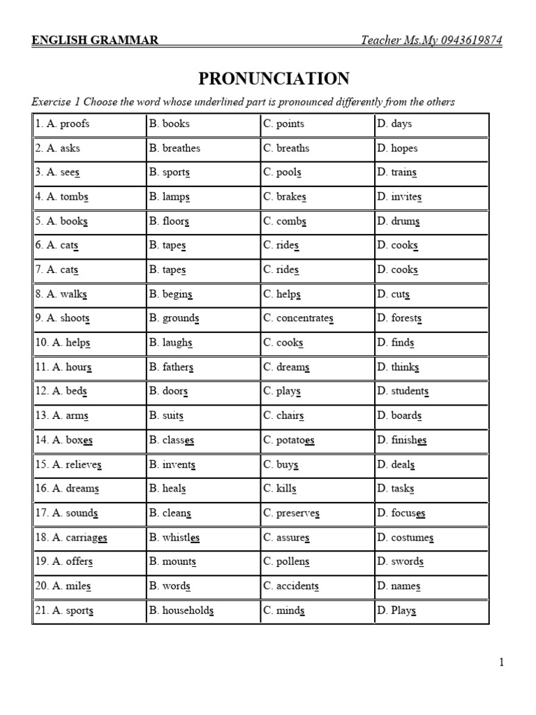 Phonics S - Es - Ed | PDF