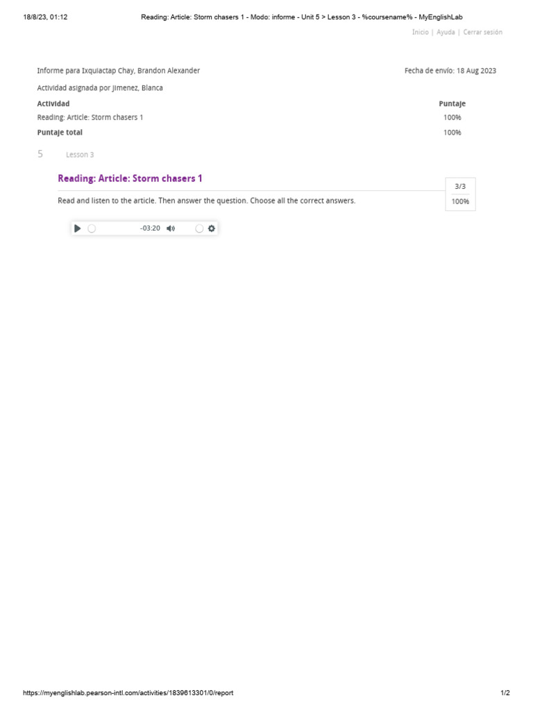 Reading - Article - Storm Chasers 1 - Modo - Informe - Unit 5 - Lesson ...