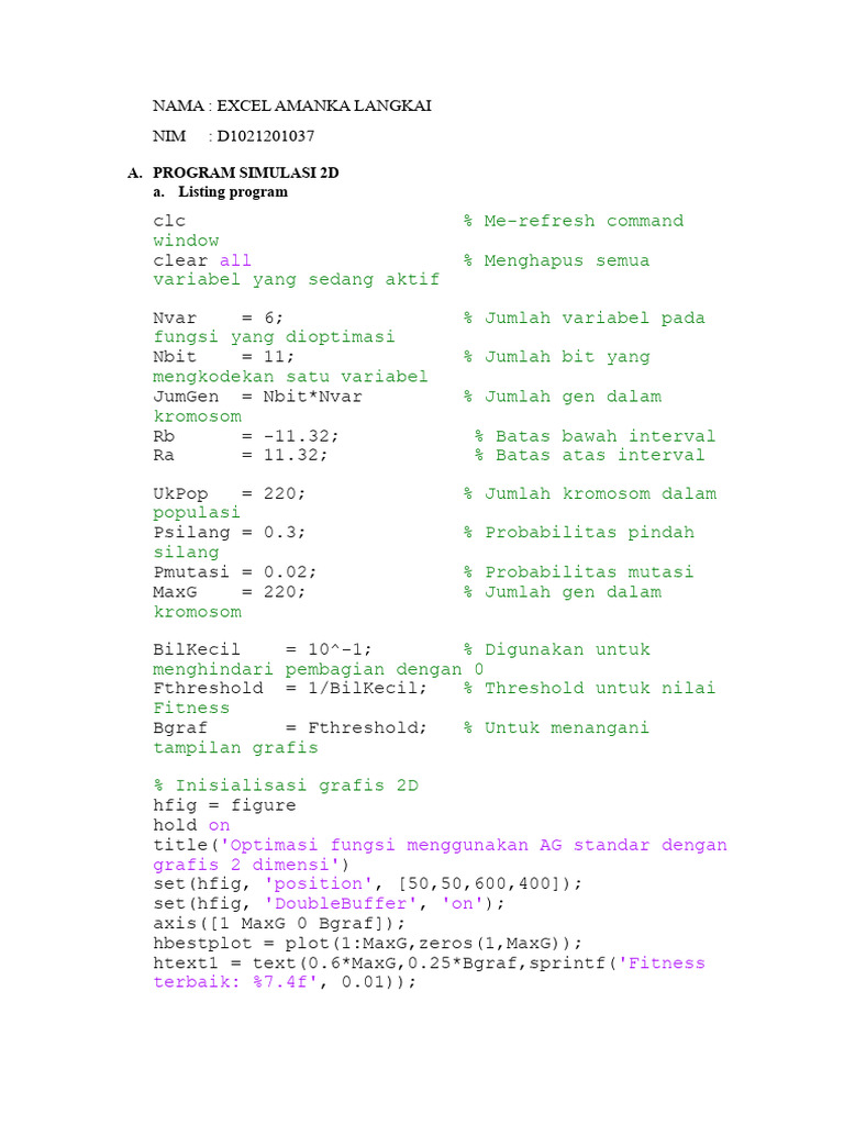 Excel Uas Algoritma Genetika | PDF