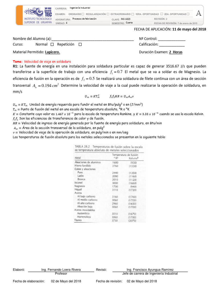 Examen U4-2018-A | PDF