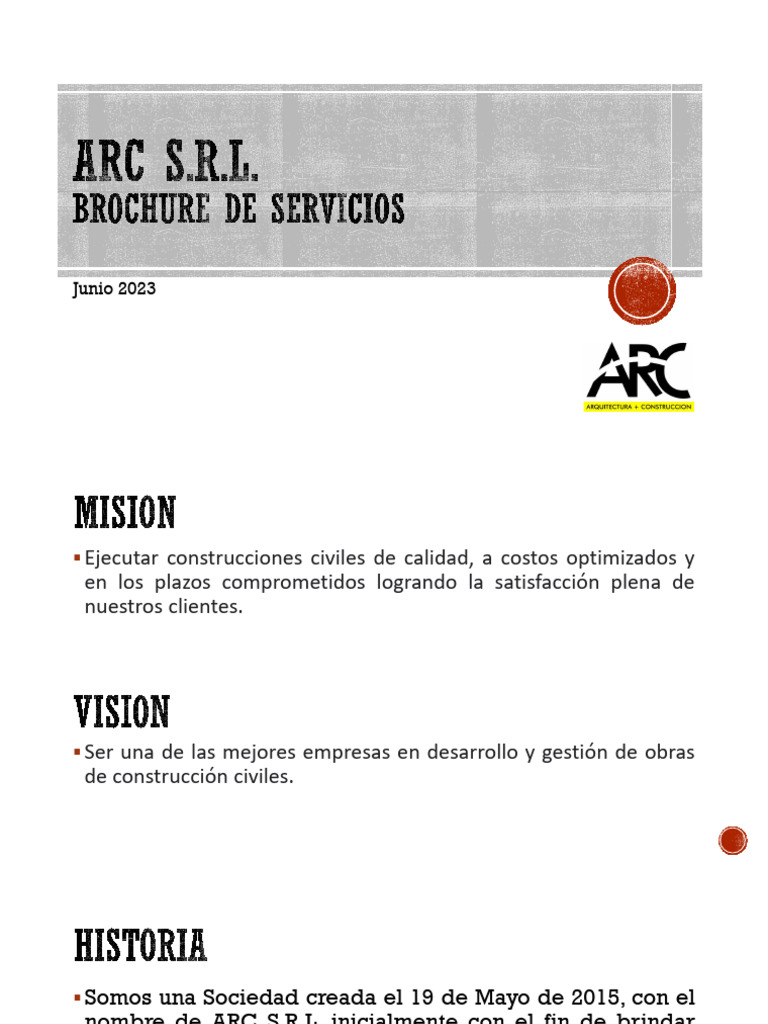 Brochure Arc SRL | PDF Brochure Arc SRL | PDF