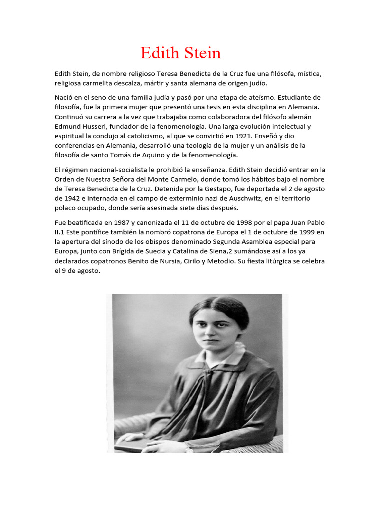 Edith Stein | PDF