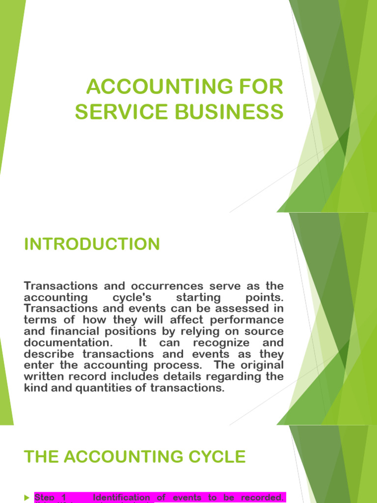 4 Accounting For Service Business | PDF