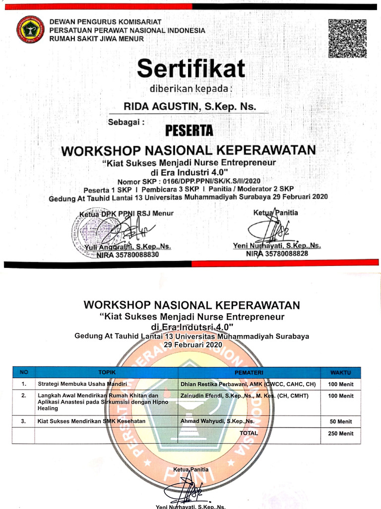 Workshop Neonatal, 1 SKP | PDF
