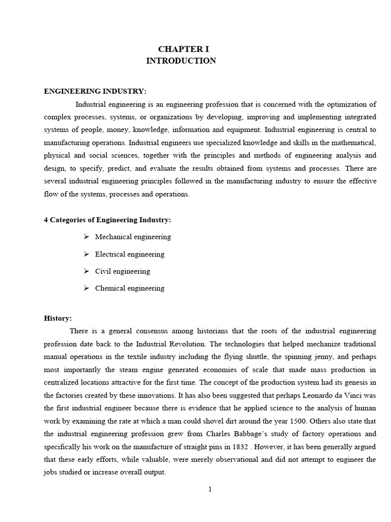 Industrial Engineering Overview | PDF