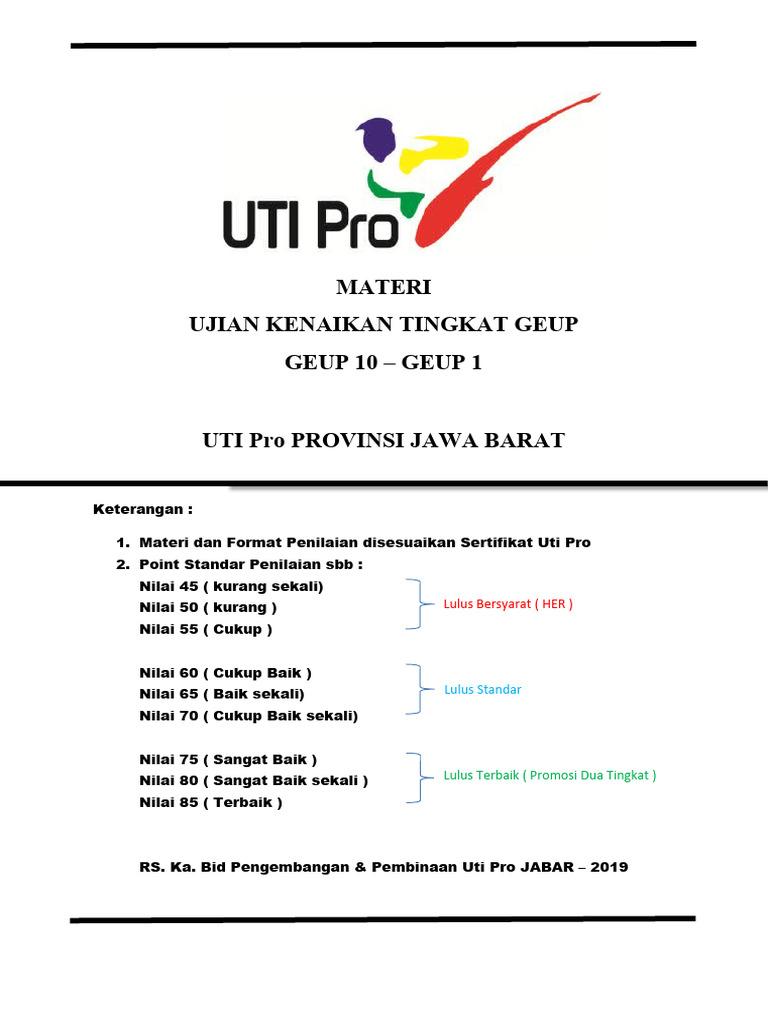 Buku Pedoman Ukt Taekwondo | PDF