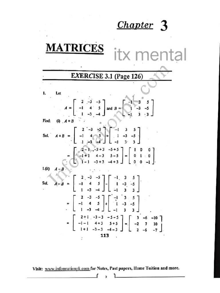 Matrix Ex 1 by Mental | PDF