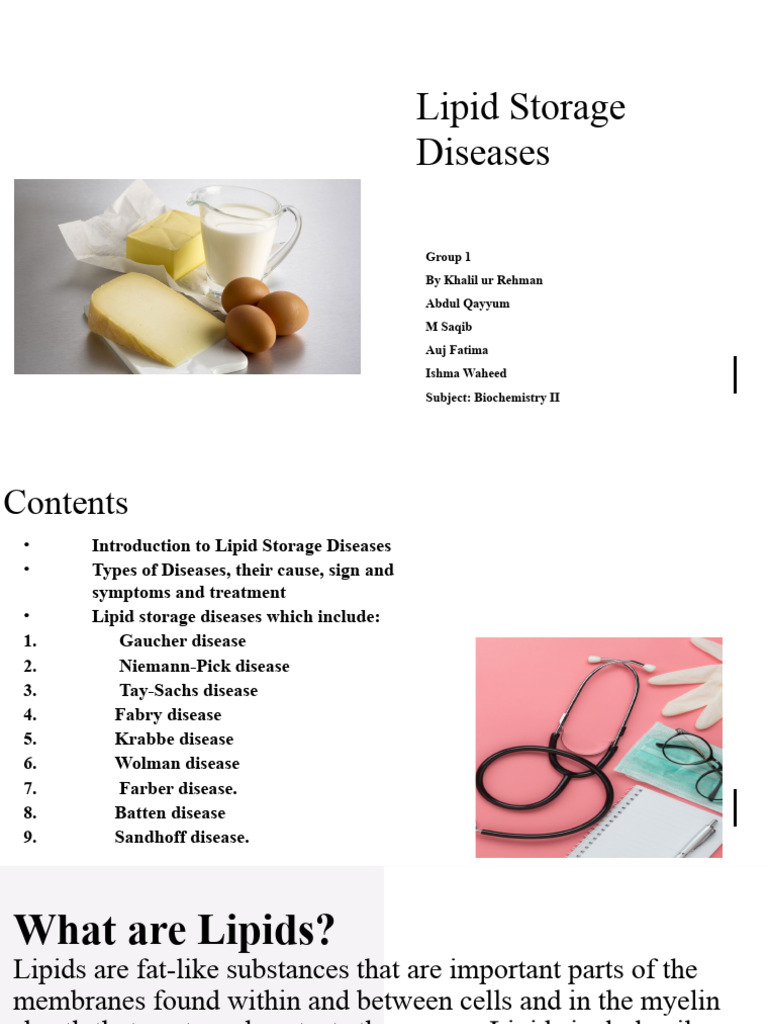 Lipid Storage Diseases | PDF