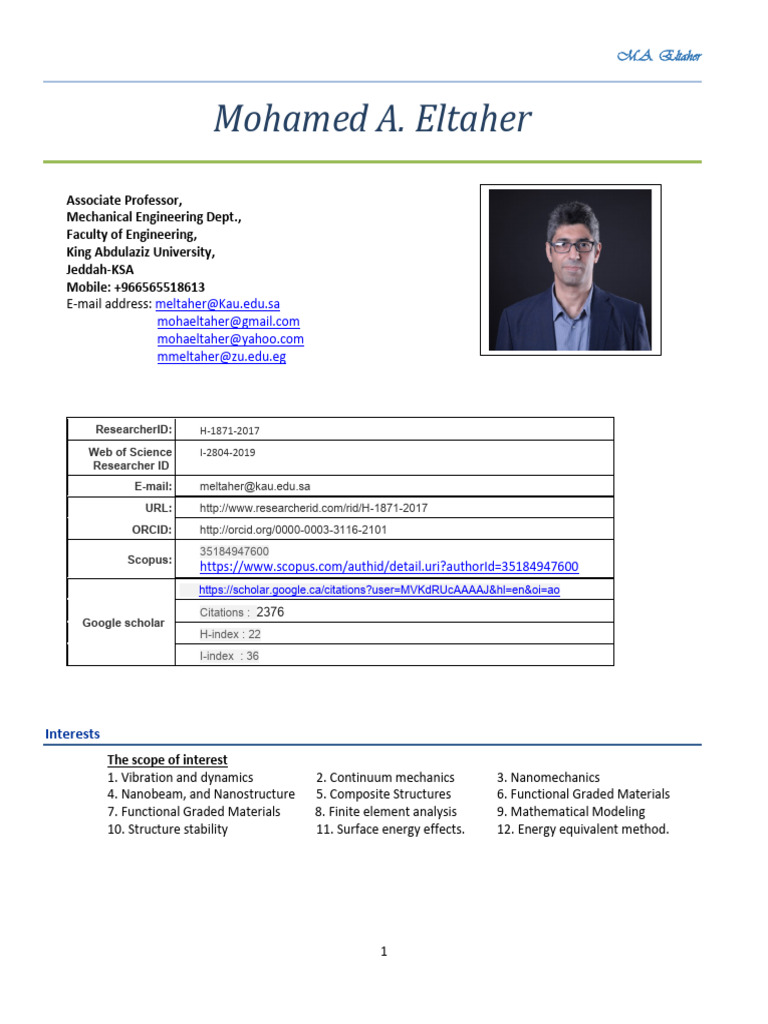 CV - Mohamed Eltaher | PDF