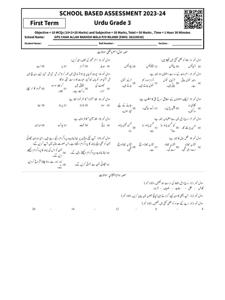 Final Paper Mcqs - Pec Ibs 2024 | PDF