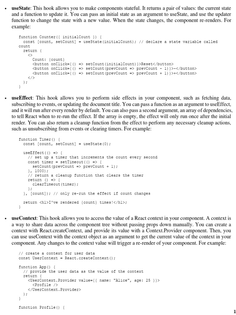 React & Algorithms Viva Material | PDF React & Algorithms Viva Material | PDF