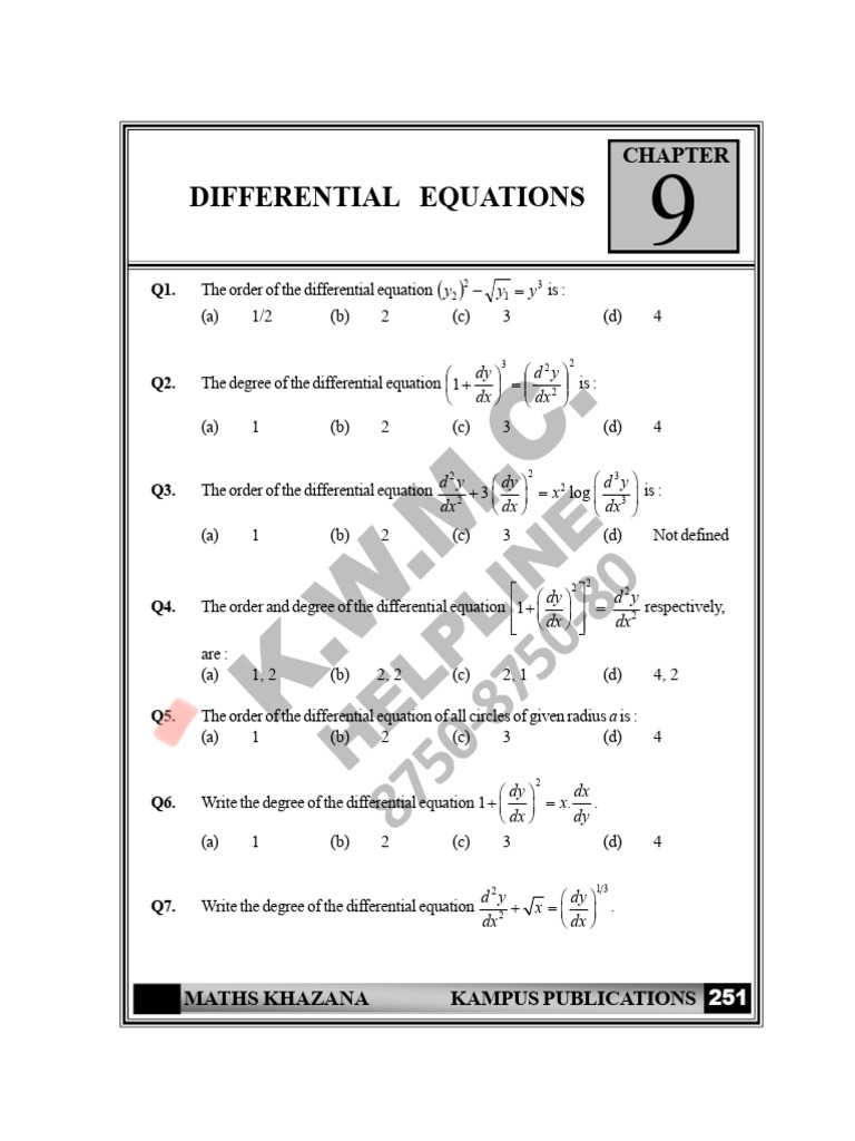 Class 12 CH 9 (MCQ) | PDF Class 12 CH 9 (MCQ) | PDF
