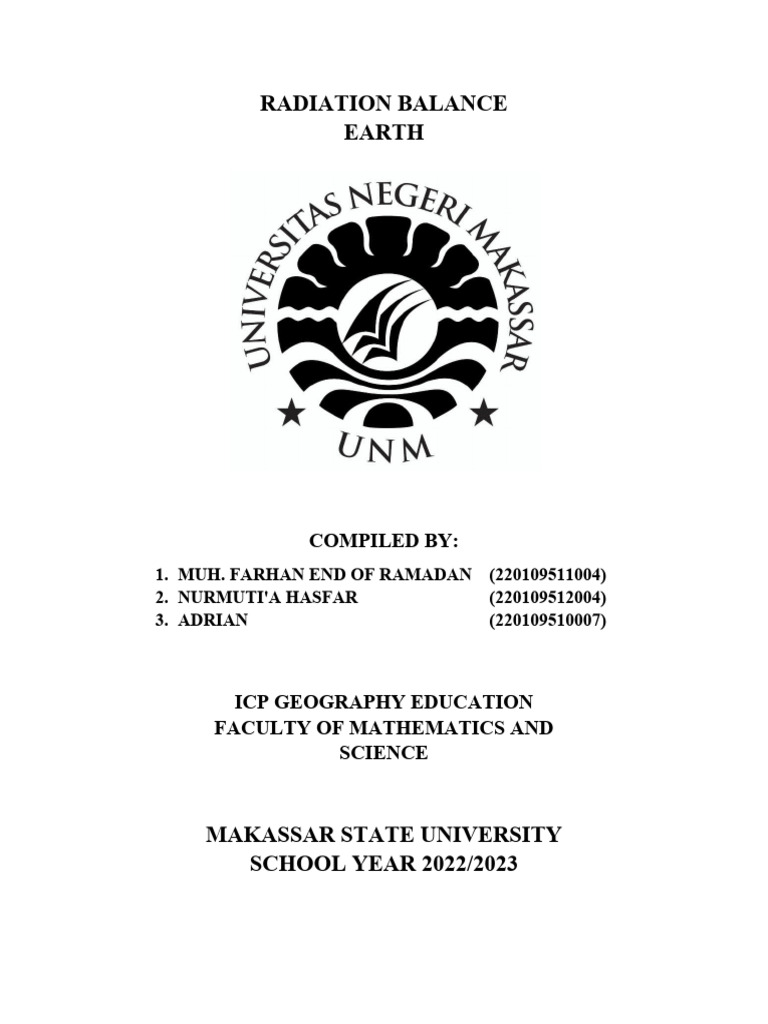 Radiation Balance | PDF