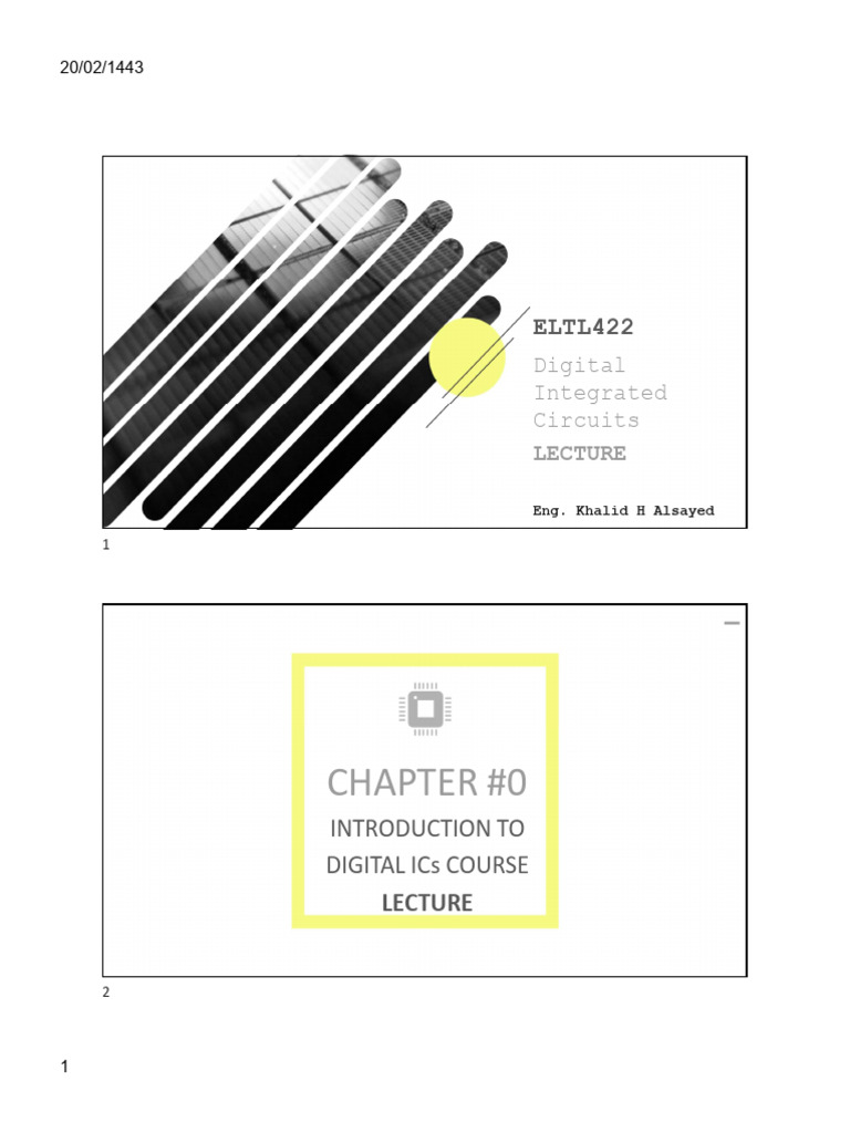 Digital Integrated Circuits Course Overview | PDF | Technology ...