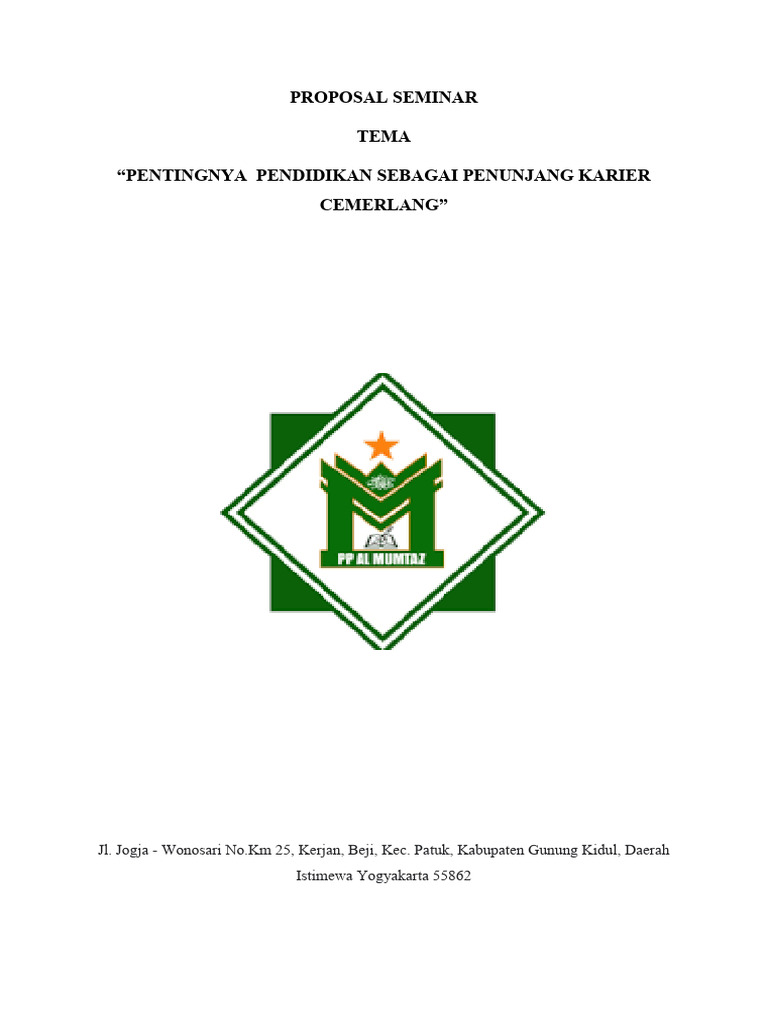 Proposal Seminar Karir | PDF | Bisnis