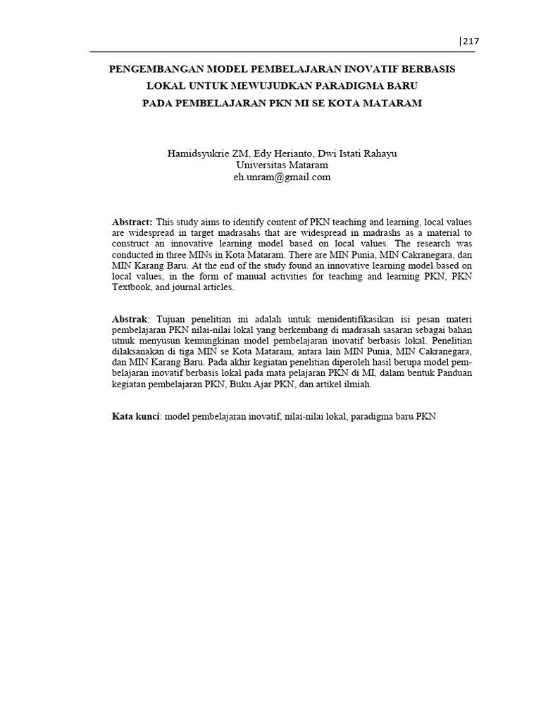 Jurnal Pendidikan PDF | PDF