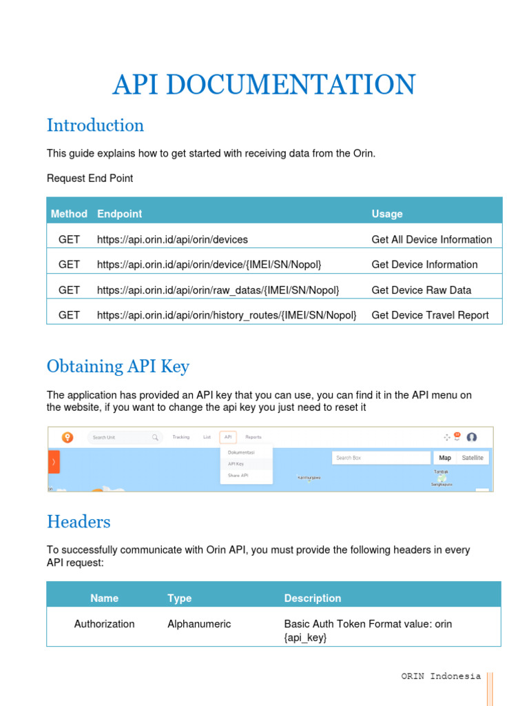 Orin Api Integration | PDF