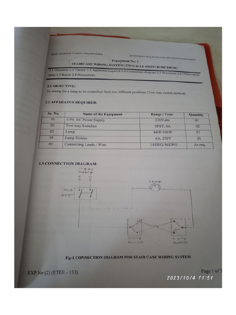 Electrical Experiment | PDF