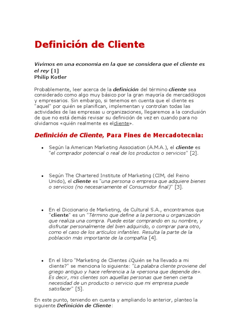Definición y Tipos de Clientes | PDF | Cliente | Marketing
