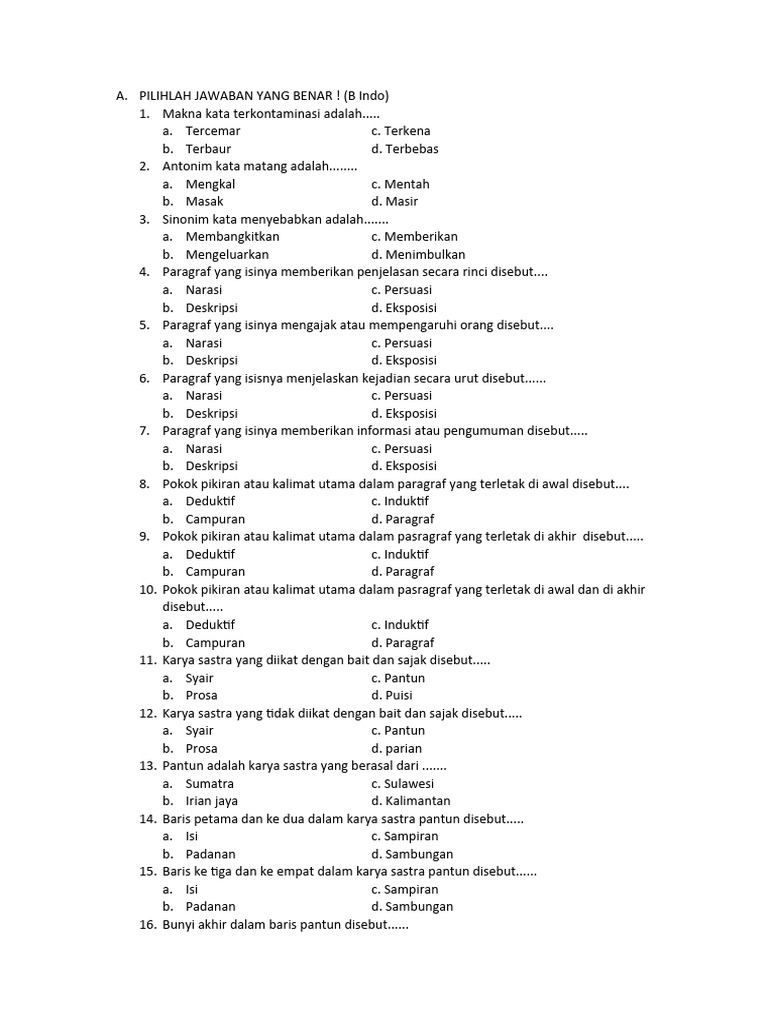 Soal Try Out Kelas 6 | PDF