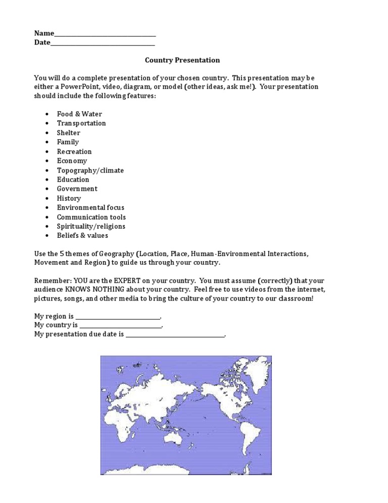 Country Presentation Guidelines | PDF