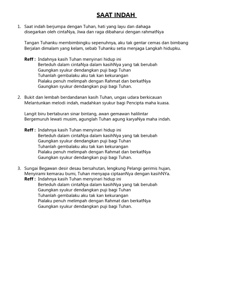 Saat Indah Berjumpa Dengan Tuhan | PDF