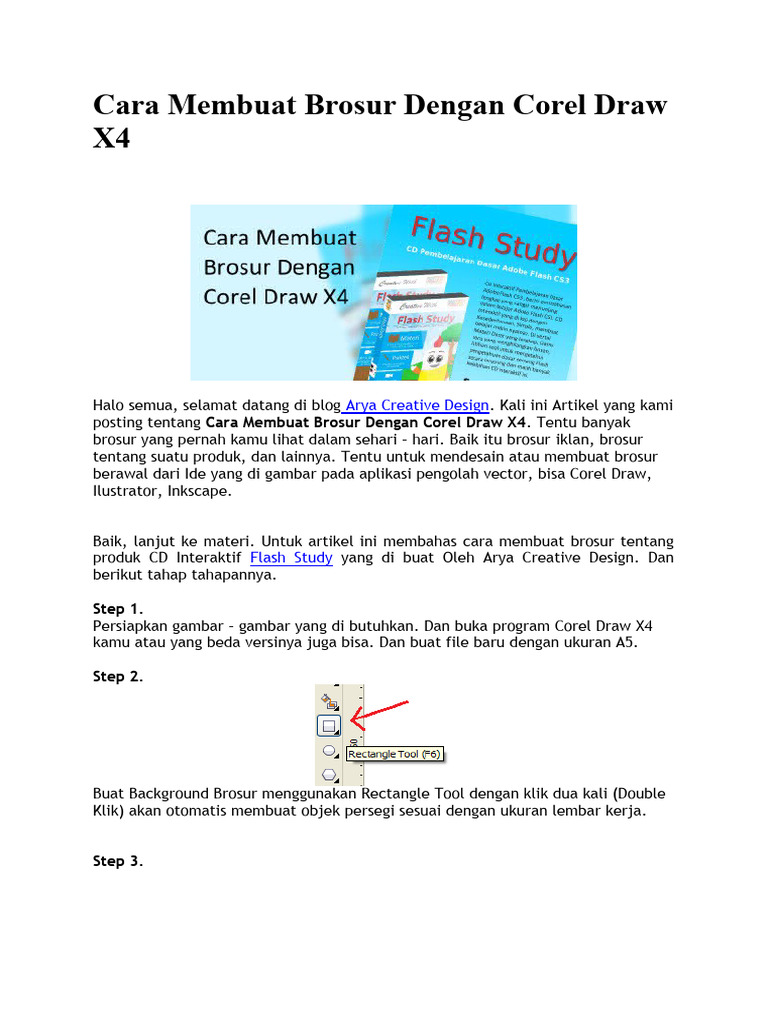 Cara Membuat Brosur Dengan Corel Draw X4 | PDF
