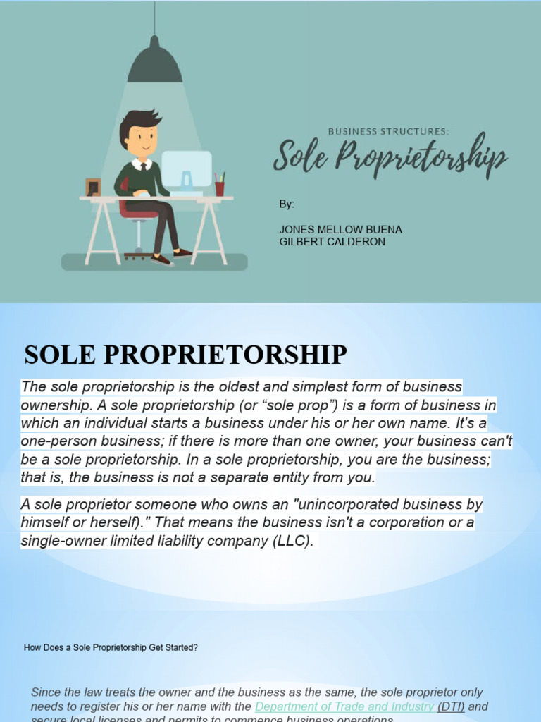 Sole Proprietorship | PDF