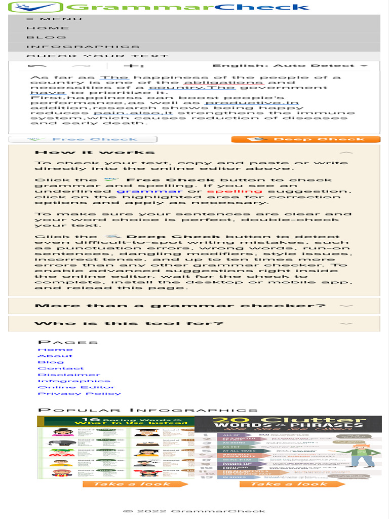 Free Grammar Checker (Online Editor) | PDF