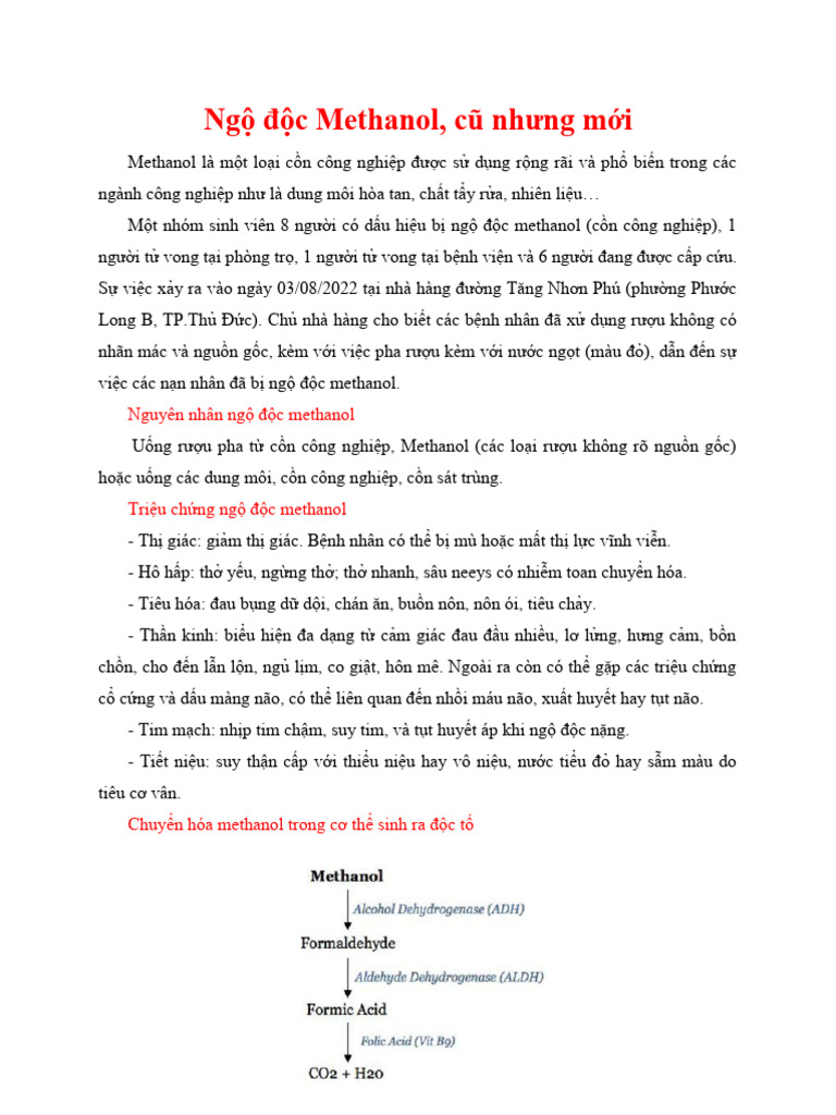 NG Đ C Methanol | PDF