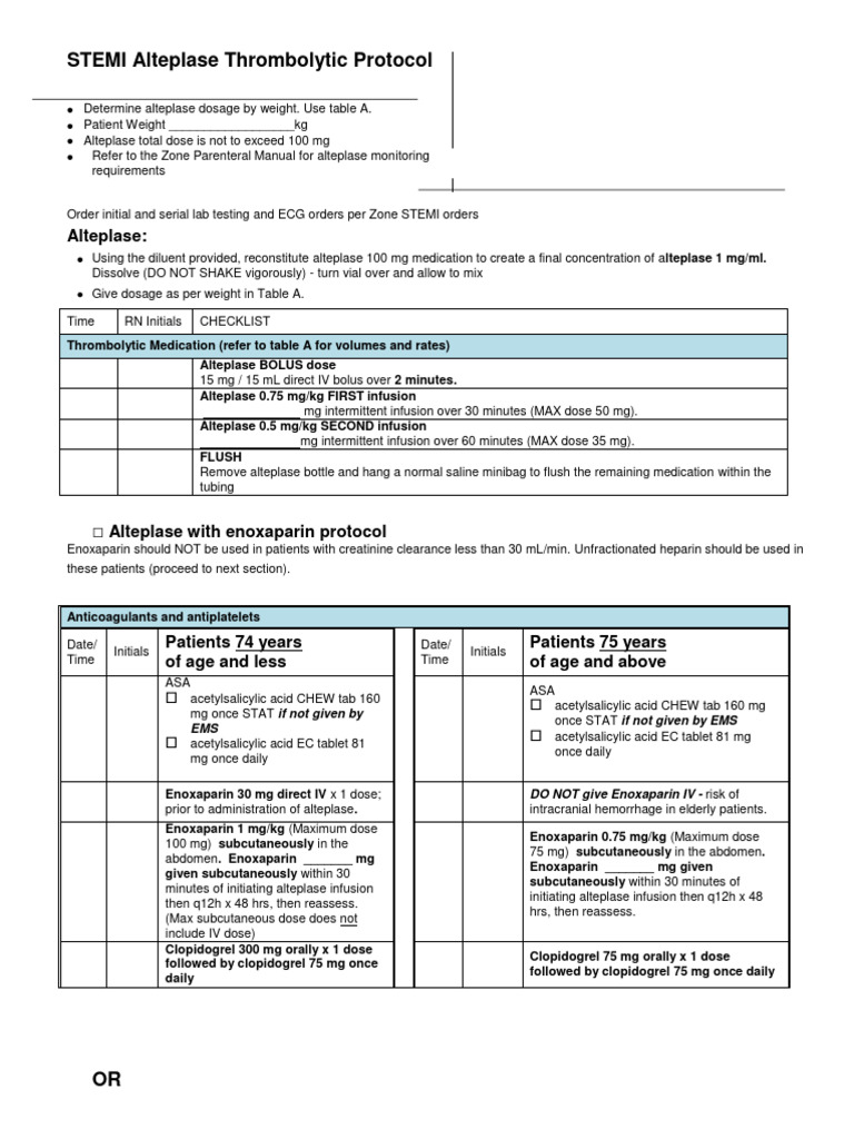 alteplase protocol | PDF