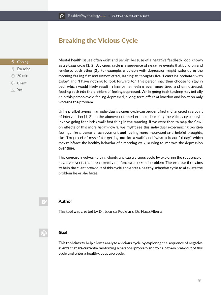 Breaking The Vicious Cycle 1 | PDF