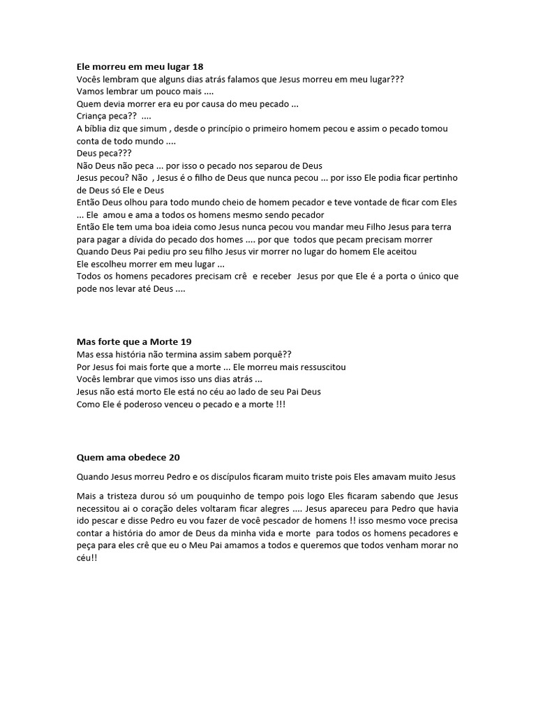 Jesus: O Sacrifício em Meu Lugar | PDF