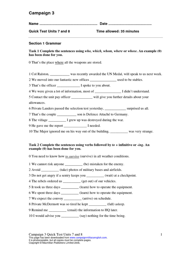 QuickTestUnits7and8 3 | PDF