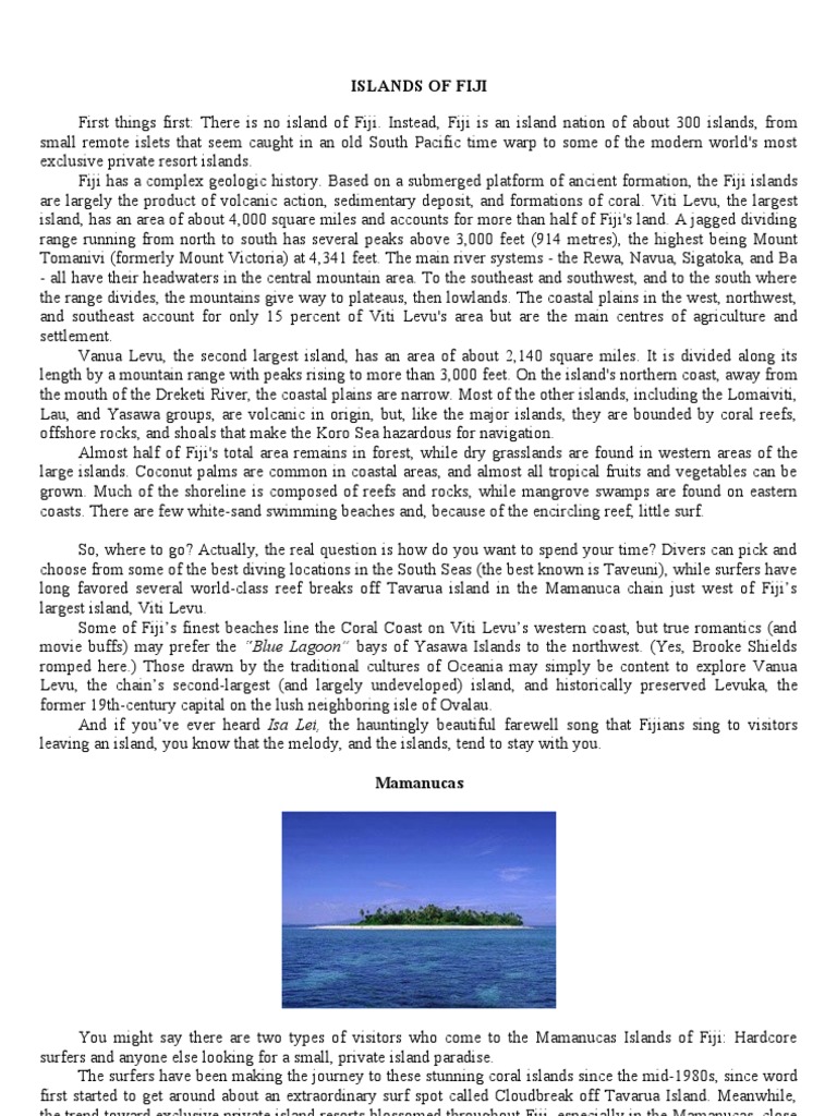 Islands | PDF | Fiji | Island