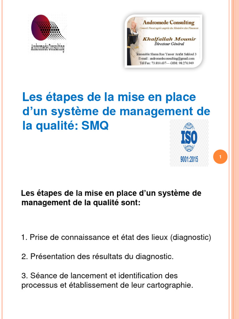 Etapes SMQ | PDF | Affaires