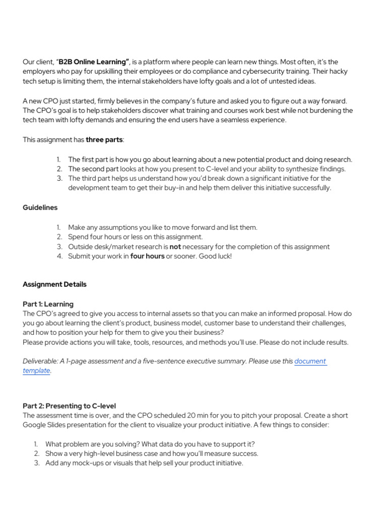 Case Study Product Management | PDF