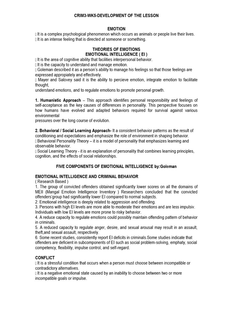 Week5-Human Behavior and Coping Mechanisms | PDF