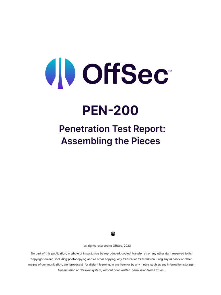 Offsec Pen200 Report | PDF