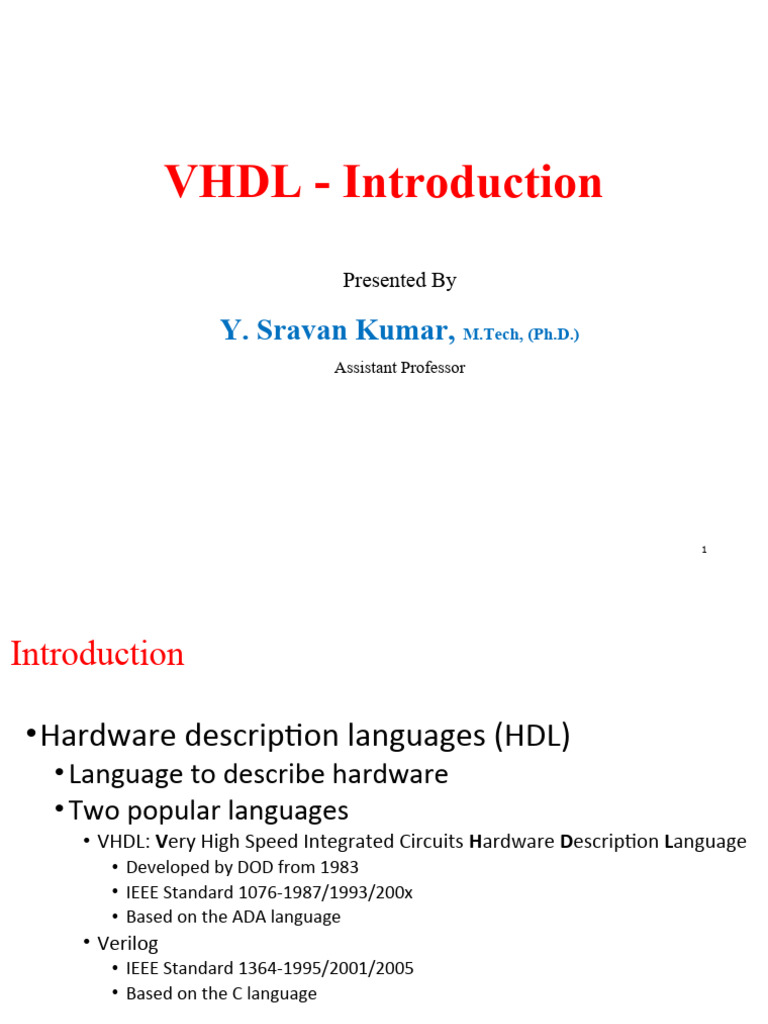 VHDL | PDF