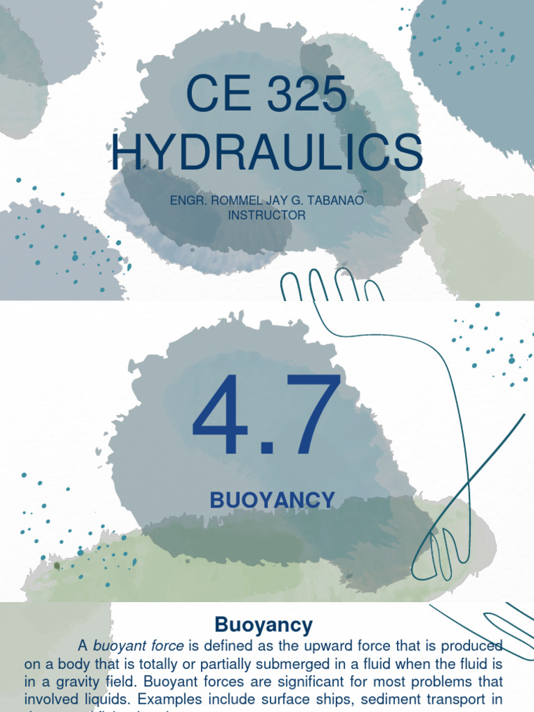 Topic 4.7 Hydrostatic Pressure Bouyancy | PDF