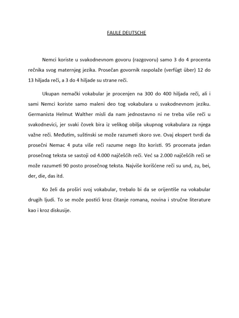 Faule Deutsche | PDF