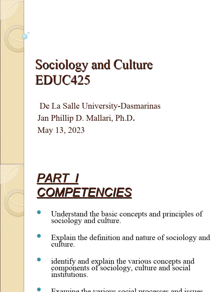 Sociology and Culture | PDF