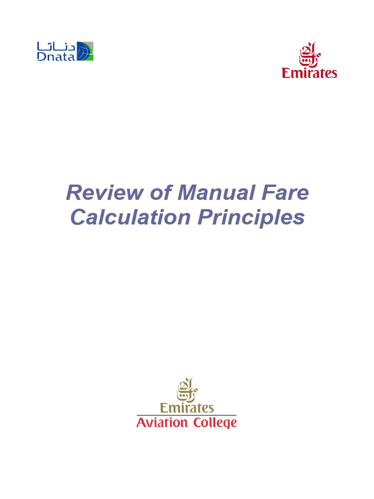 New IATA Fare Construction1 | PDF