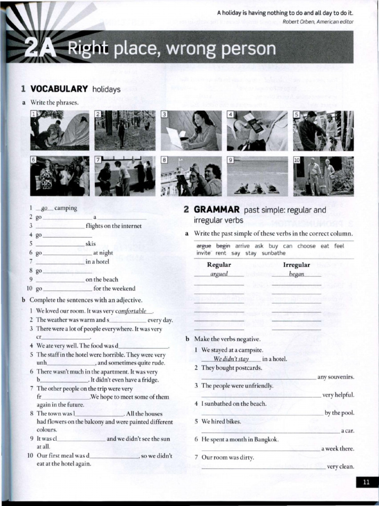 Holidays Past Simple | PDF