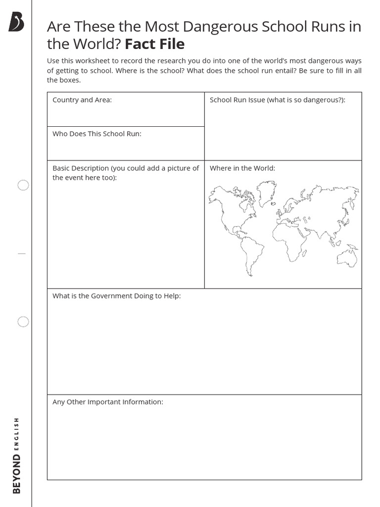 Dangerous School Runs Fact File | PDF